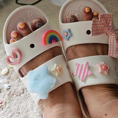 Cute Cartoon Shoe Buckles Set With Chain,crystal Animal Shoe Charms ...