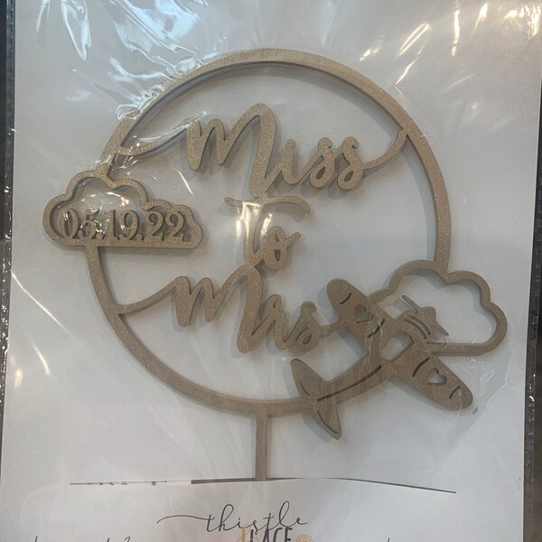Airplane Travel Cake Topper, Fly Away With Me, Wedding Cake Topper ...