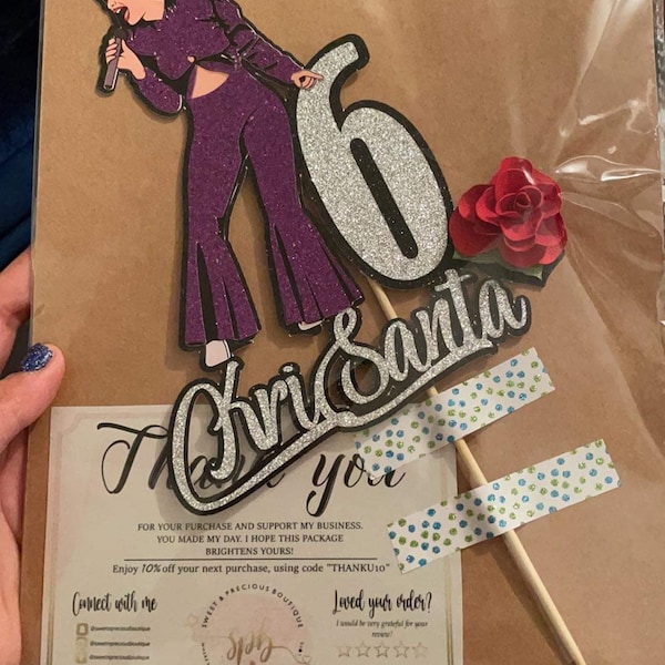 Selena Quintanilla Cake Topper, Selena Inspired Cake Decor, Selena ...