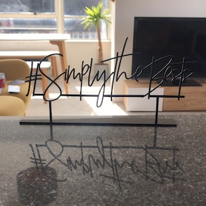 Custom Hashtag Metal Table Sign Personalized Wedding Sign - Etsy