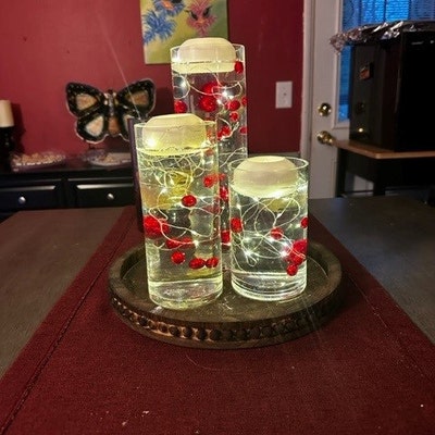 Floating Metallic Red Confetti 2000pc Fills 1 Gallon for Vases-option ...
