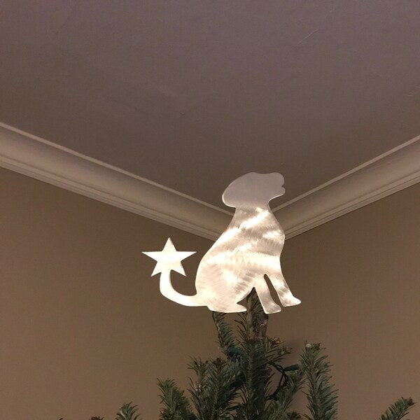 Labrador Retriever, Dog Tree Topper, Holiday Decoration, Aluminum ...