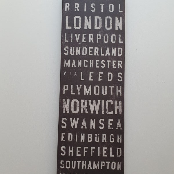 UNITED KINGDOM Bus Scroll, Subway Sign, Vintage Tram Roll, Canvas - Etsy