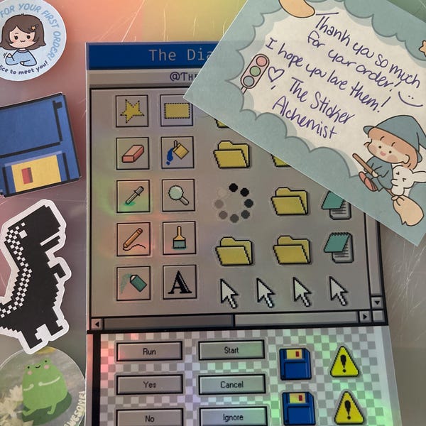 Goose.exe Computer Virus Error Sticker Infected Message Handmade ...