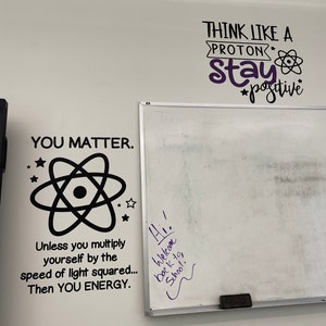 Science Wall Decal Think Like a Proton Classroom Decal. - Etsy India