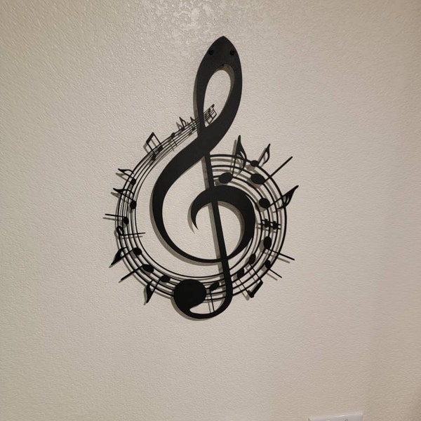 Metal Wall Art Music Notes Decor, for Music Lovers With Clef Wall ...