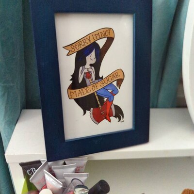 Marceline the Vampire Queen Tattoo Style Print - Etsy