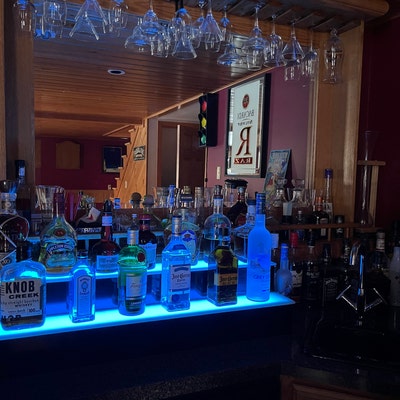 3 Tier 48 LED Lighted Bar Shelves - Etsy