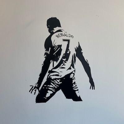 Ronaldo Wall Decal Vinyl Sticker Football Gift Sign Removable Stencil ...