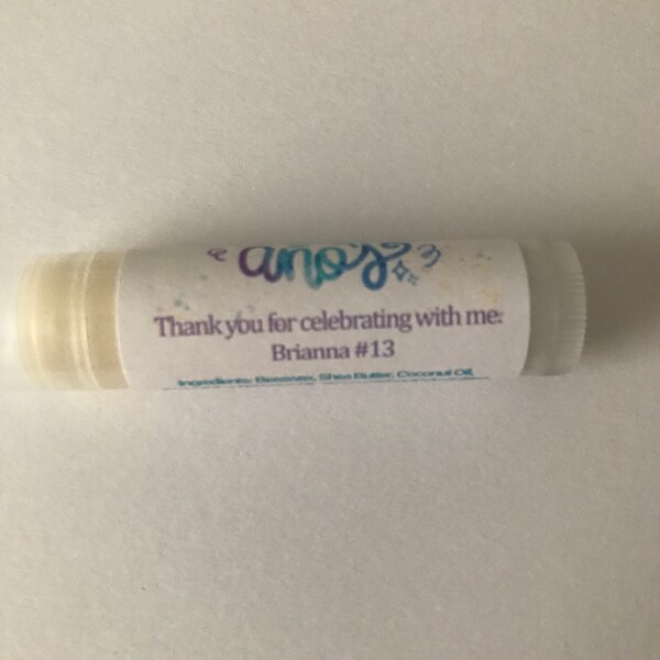 Happy Birthday Party Favor Custom Lip Balms Feliz Cumpleanos Birthday ...