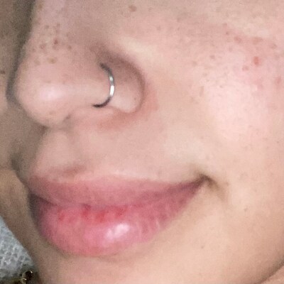 Delicate Nose Ring Tiny Dot Hug Hoops 20 Gauge Thin Dot Hoops Open ...