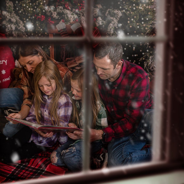 Christmas Snow Window Overlay - Etsy