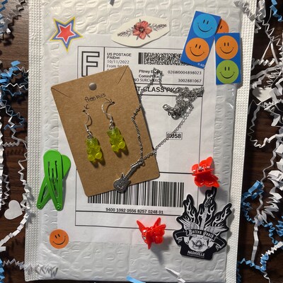 Star Bead Heart Keychain - Etsy