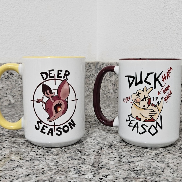 Duck Season Alastor Hazbin Hotel Mug, Lucifer Mugs, Colorful Mugs 11oz ...