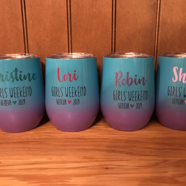 NAME Decals for Girls Weekend, Girls Night Out, Valentine Girls Weekend ...