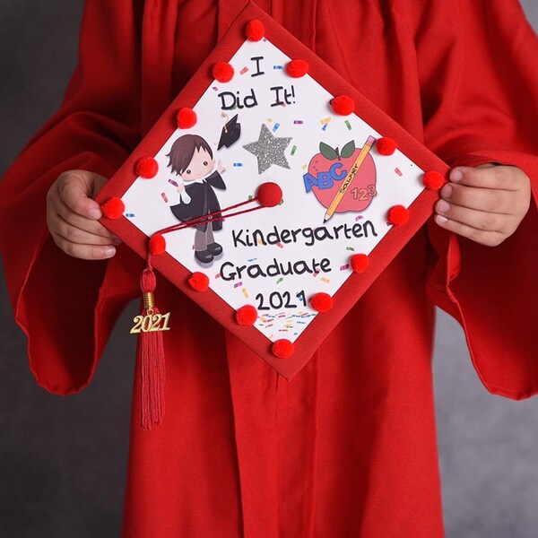 Kindergarten Graduation Cap Topper & Certificate | Preschool Graduation ...