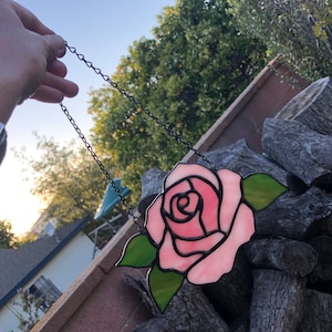 Simple Rose Stained Glass Pattern - Etsy