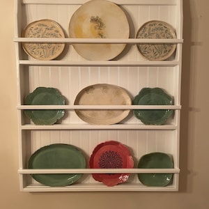 Wood Hanging Plate Rack and Primitive Country Shelf Kitchen - Etsy