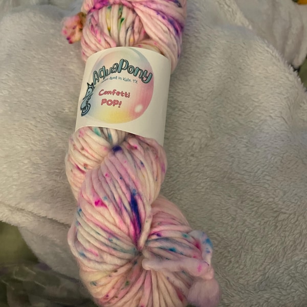 Confetti Pop Bulky Yarn, Custom Hand Dyed, Speckles, 100% Superwash ...