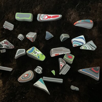 Fordite Detroit Agate Jewelry Pieces Car Paint Crafting Upcycled - Etsy