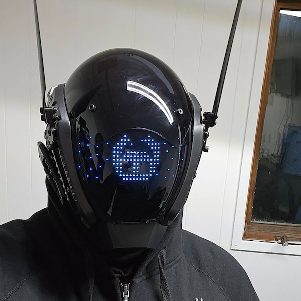 Bluetooth Cyberpunk Bunny Mask | Rave Mask | Cyberpunk Helmet | Techear ...