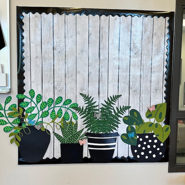 Palm Tree Bulletin Board, Plant Themed, Coffee House, School Bulletin ...