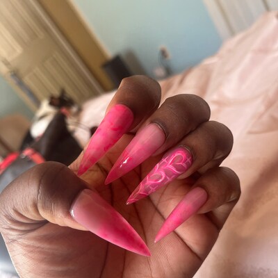 Kaws Press on Nails Milky White Nails XL XXL XXXL Trendy Nails Black ...