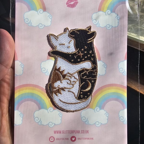 Sea Cat Enamel Pin; Glitter White Cat Lover Gift - Etsy