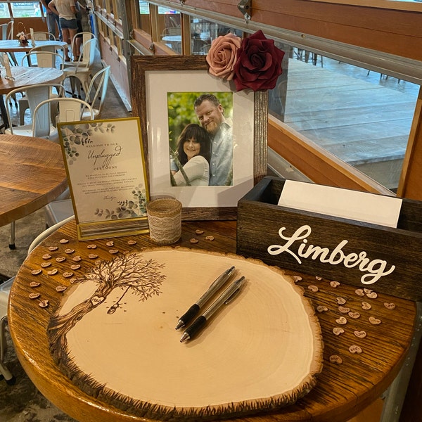 Personalized Wood Cards Box, Last Name Card Holder for Wedding, Wedding ...