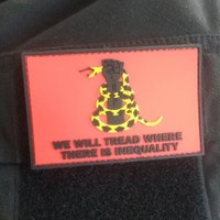 We Will Tread Where There is Inequality PVC Patch With Hook and Loop ...