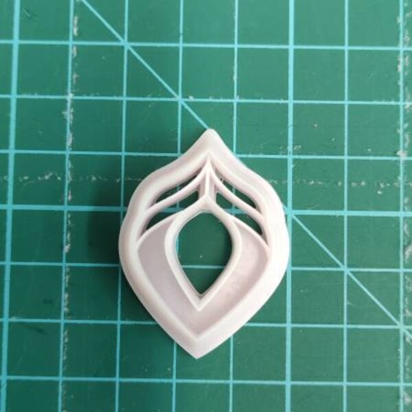 Small Ella - Shell Inspired Embossed Drop Dangle With Hole Polymer Clay ...