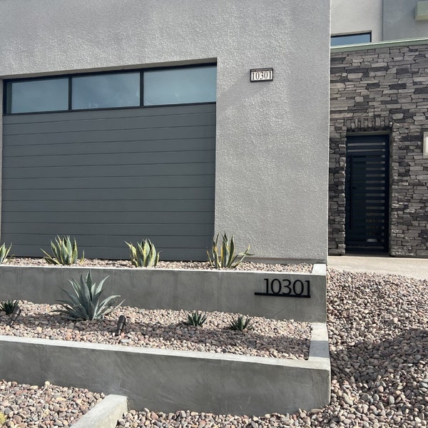 Custom Metal Address Sign for Rock Personalized Landscape Custom ...
