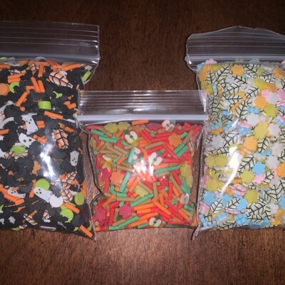 Graveyard Ghoulies Halloween Polymer Sprinkles Mix, Spooky Faux ...