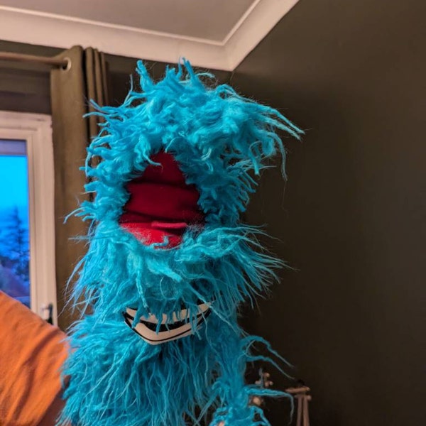 Blue Shaggy Shnoz-pro, Professional Monster Hand Puppet - Etsy