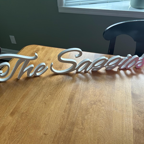 Self Standing Custom Signs Tabletop Wood Sign Home Decor Letters 4 to 8 ...