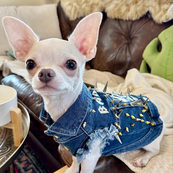 Dog Jean Jacket, Dog Jean Vest, Pet Denim Jacket, Pet Denim Vest ...