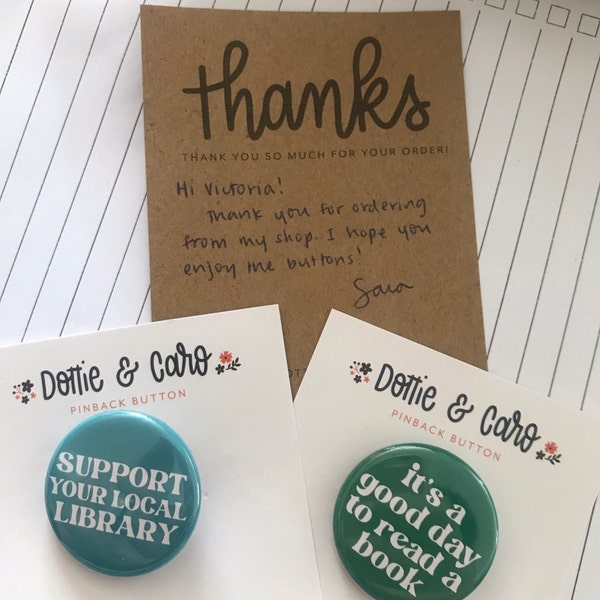Support Your Local Library Pinback Button, 1.25 Inch Pin - Etsy