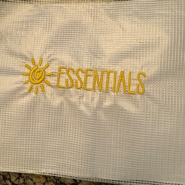 SUNSCREEN Zipper Pouch Large 13”x 9” | Summer Bag | Pool Party Bag ...