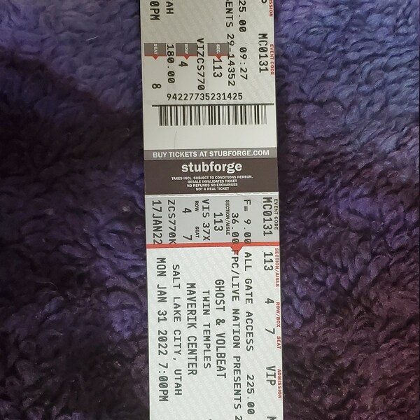 Custom Concert Ticket - Fully Customizable - Ticketmaster Fake Concert ...