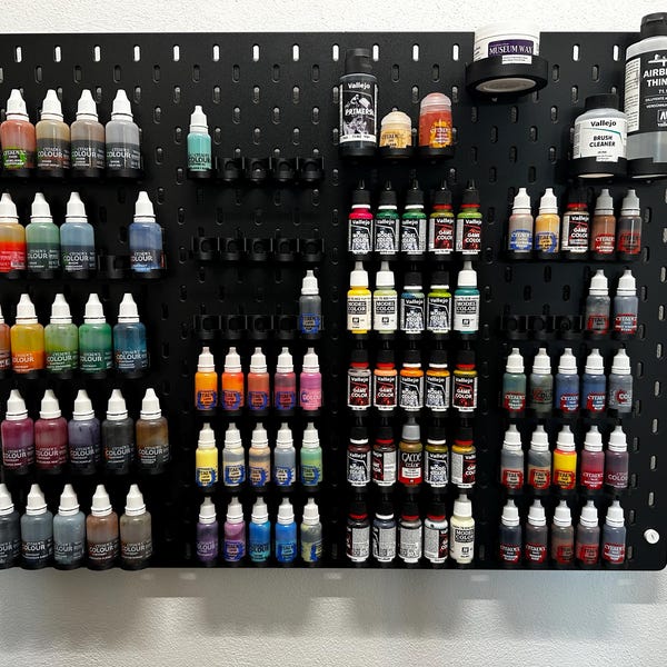 Hobby Storage - Ikea Skadis Peg Board Paint Racks Holders for Testors ...