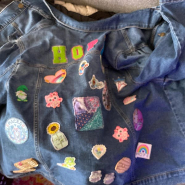 BOHO FLOWER Fabric Patchwork PATCH, Orange Boho Hippy Patches, Handmade ...