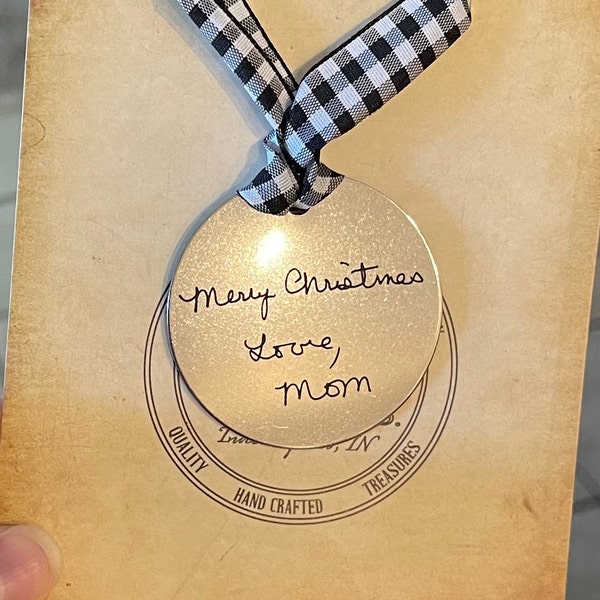 Your Handwritten Ornament -personalized Christmas Ornaments- Your ...