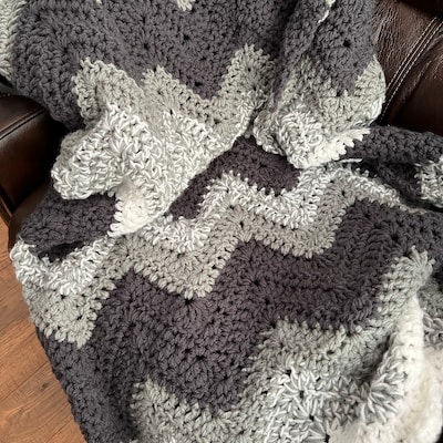Pattern Only Shell Ripple Crocheted Baby Afghan Blanket INSTANT ...
