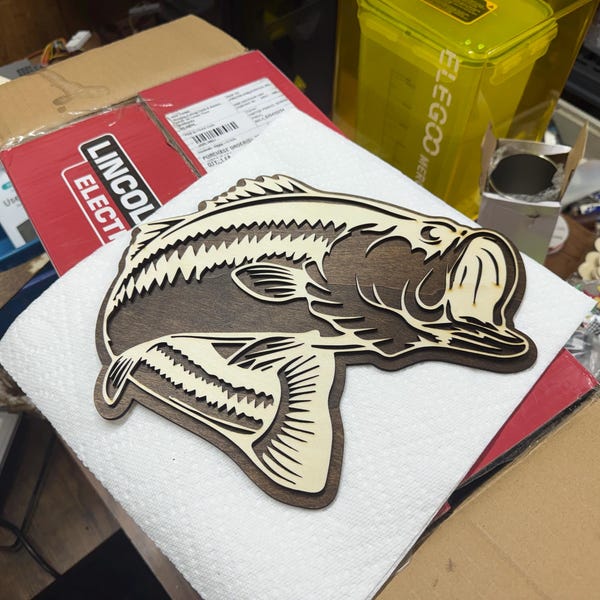 Laser Cut Bass, Bass Clipart, Bass Cricut,bass Cut File, Bass,bass ...