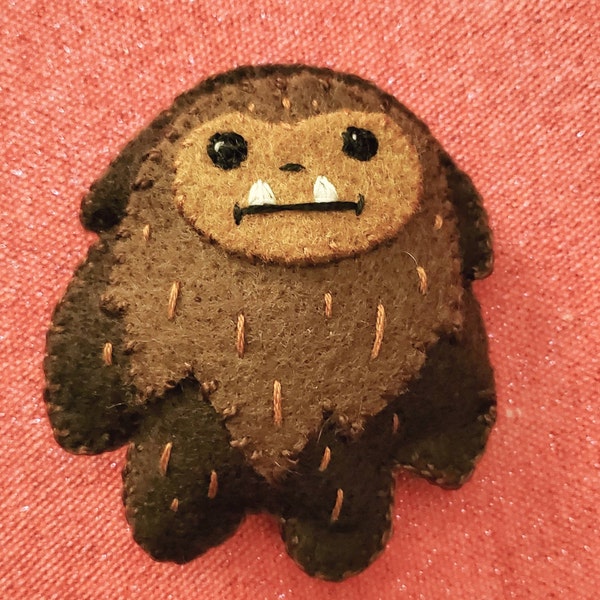 PDF Sewing Pattern for Felt Yeti and Sasquatch, Mini Felt Plush Bigfoot ...