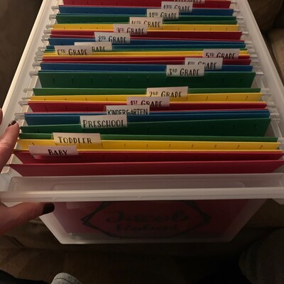 Printable Milestone Box Labels, PDF, School File Box Labels, DIY Memory ...