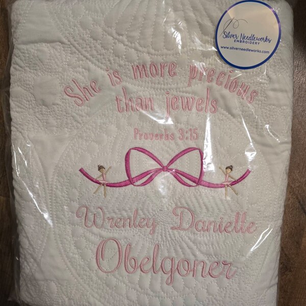 Personalized Baby Quilt for Girls, Christian Baby Quilt, Custom ...