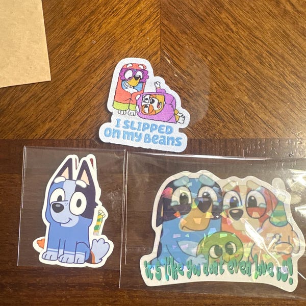 Bluey and Bingo Car Sticker, Kids on Board, Reflective Decal for Car ...
