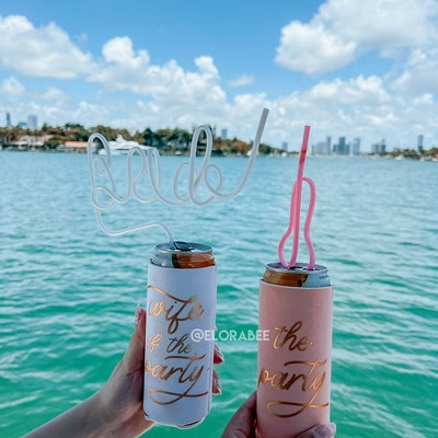 White Bride Straw Bachelorette Party Supplies Bachelorette Party ...