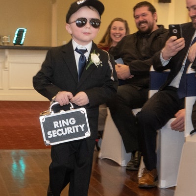 RING SECURITY Briefcase With Ring Holder Inside Ring Bearer Case ...